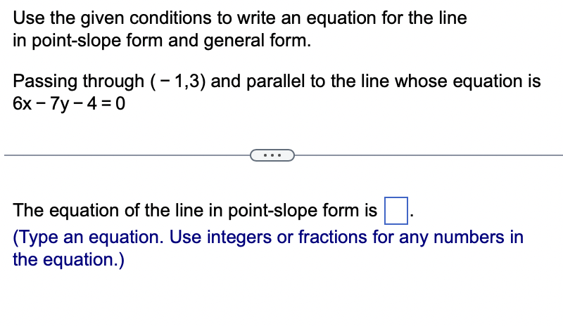 Solved Use the given conditions to write an equation for the | Chegg.com