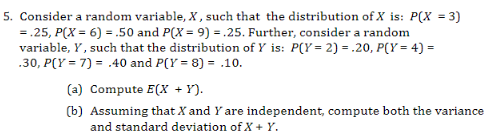 Solved Consider a random variable, x, ﻿such that the | Chegg.com