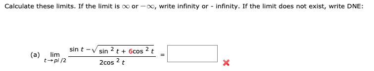 Solved Calculate these limits. If the limit is oo or -00, | Chegg.com