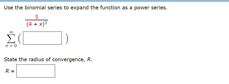 Solved Use the binomial series to expand the function as a | Chegg.com