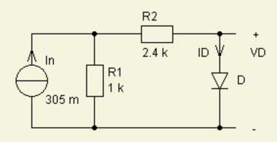 Solved Calculate the diode operating point (ID, VD) in the | Chegg.com