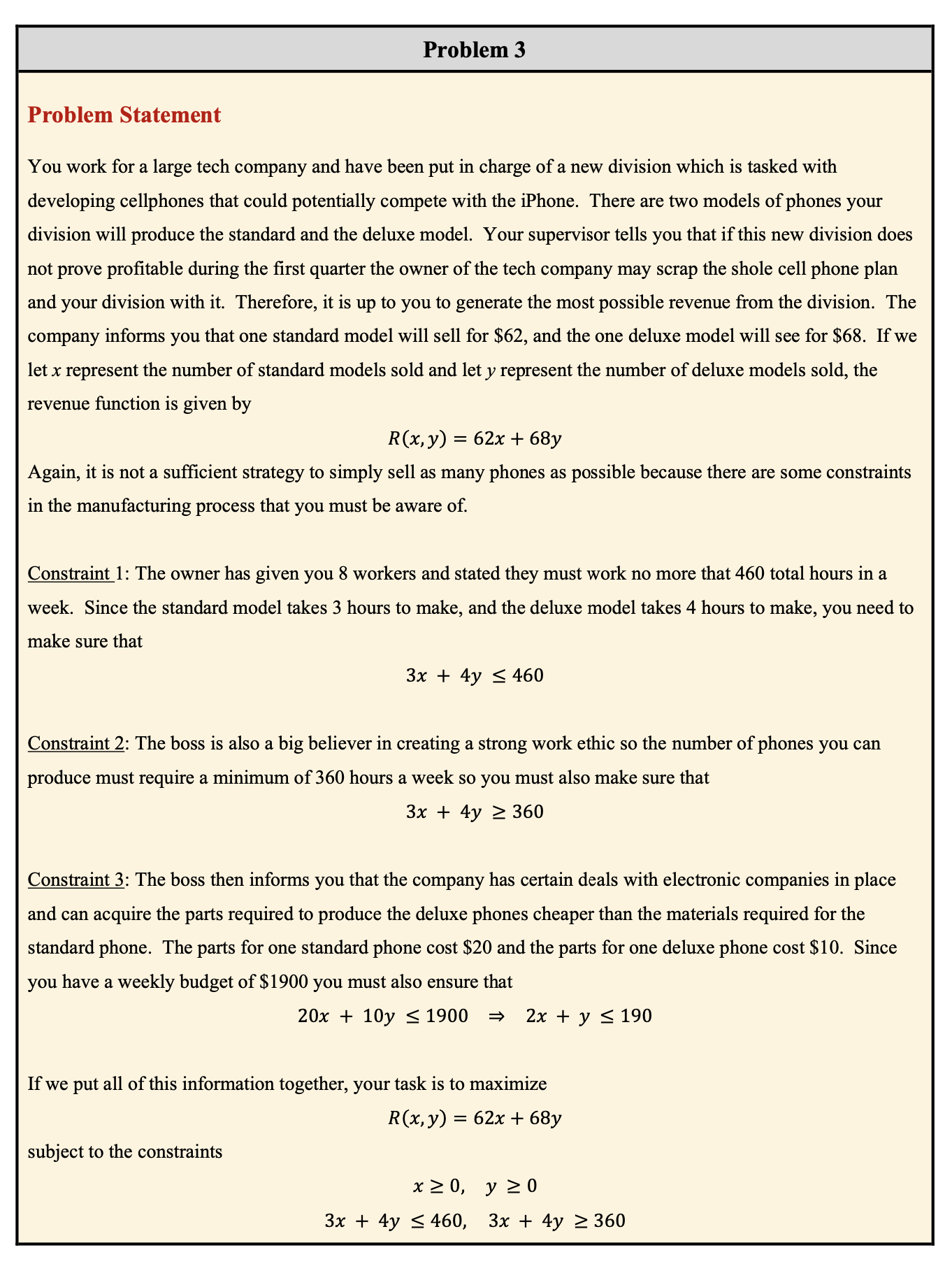 Solved Problem 3 Problem Statement You work for a large tech | Chegg.com