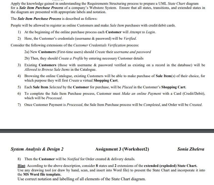 Solved Apply the knowledge gained in understanding the | Chegg.com