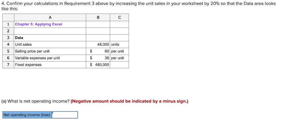 Solved Chapter 5: Applying Excel Data 20.000 units Unit | Chegg.com