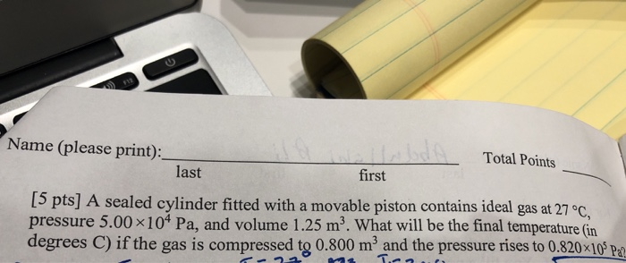 Solved Name (please print): Total Points first last [5 pts] | Chegg.com