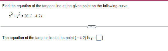 Solved Find the equation of the tangent line at the given | Chegg.com