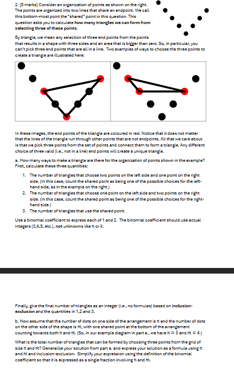 Solved 2. [8 ﻿marks] ﻿Consider an organization of points as | Chegg.com