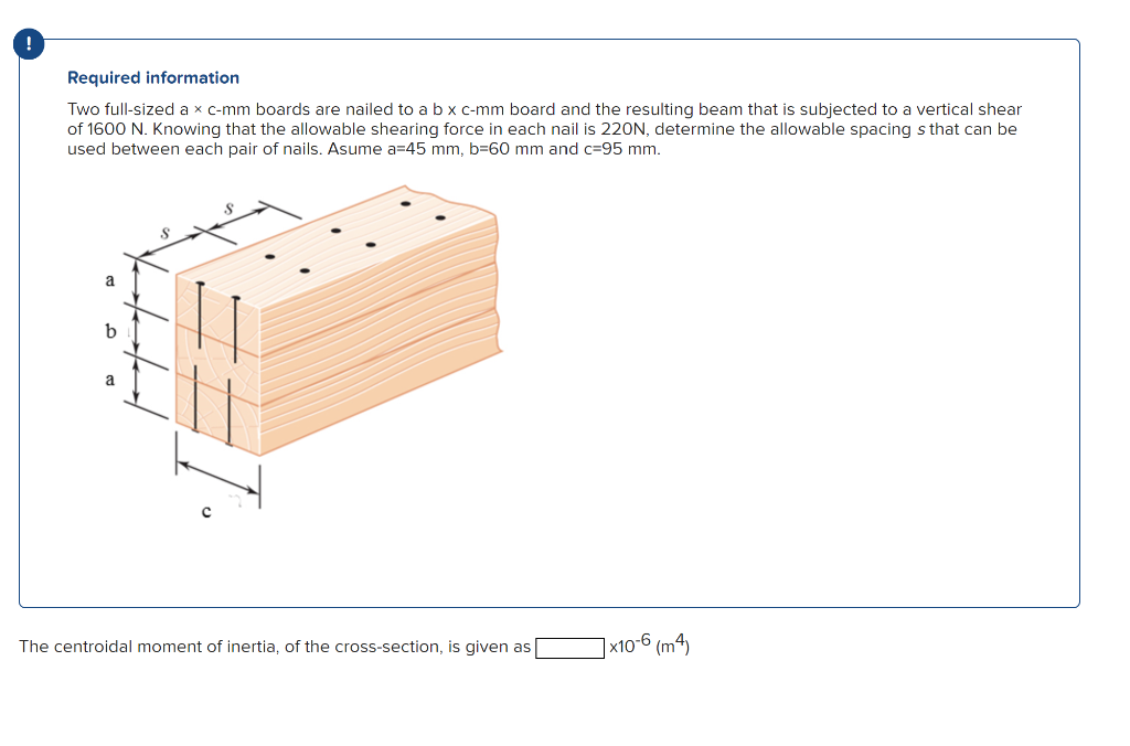Solved Required information Two full-sized a ×c c-mm boards | Chegg.com