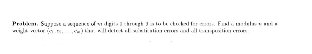 Solved Problem. Suppose a sequence of m digits 0 through 9 | Chegg.com
