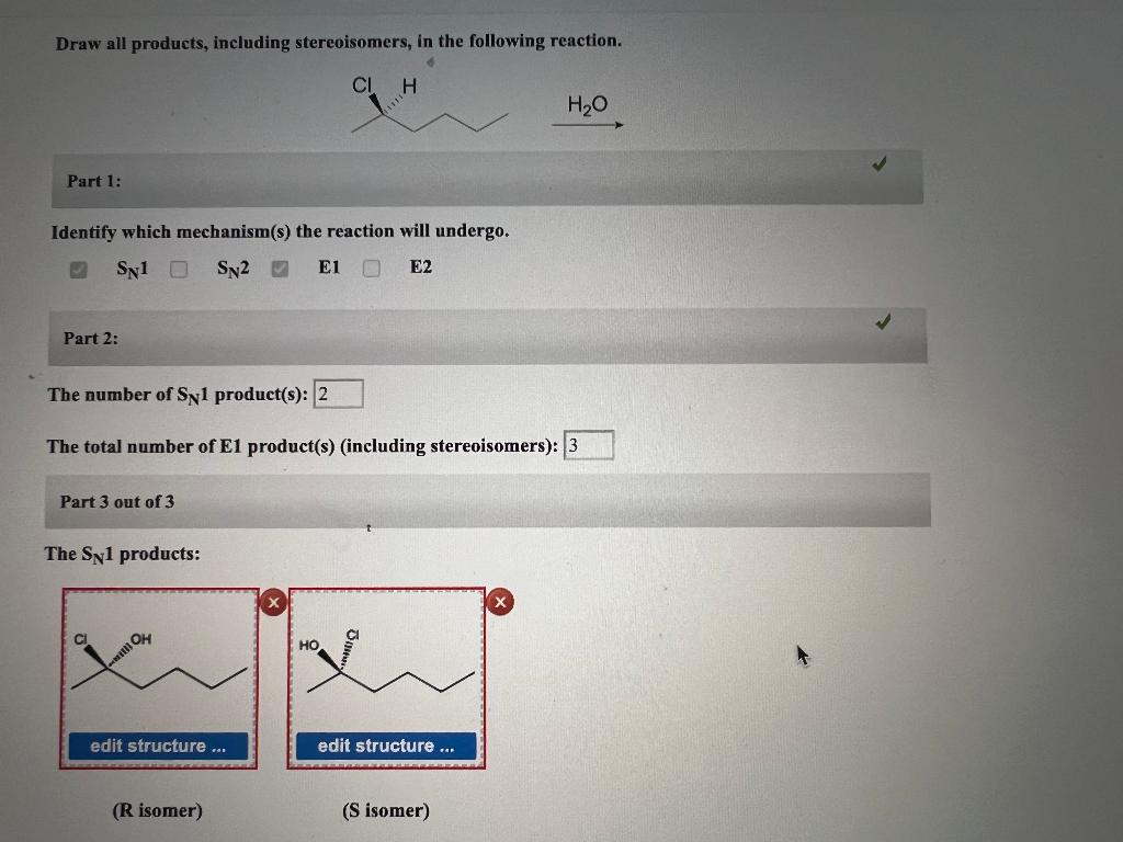 Solved Draw all products, including stereoisomers, in the | Chegg.com