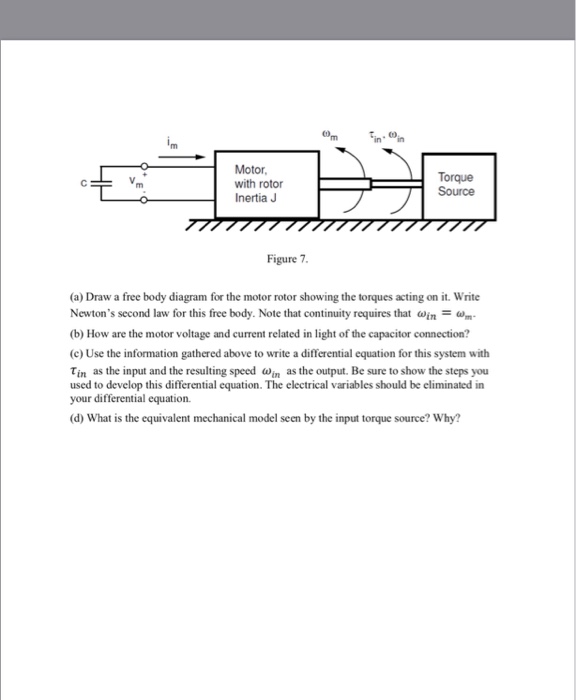 Solved Problem 7 This problem concerns the motor connection | Chegg.com
