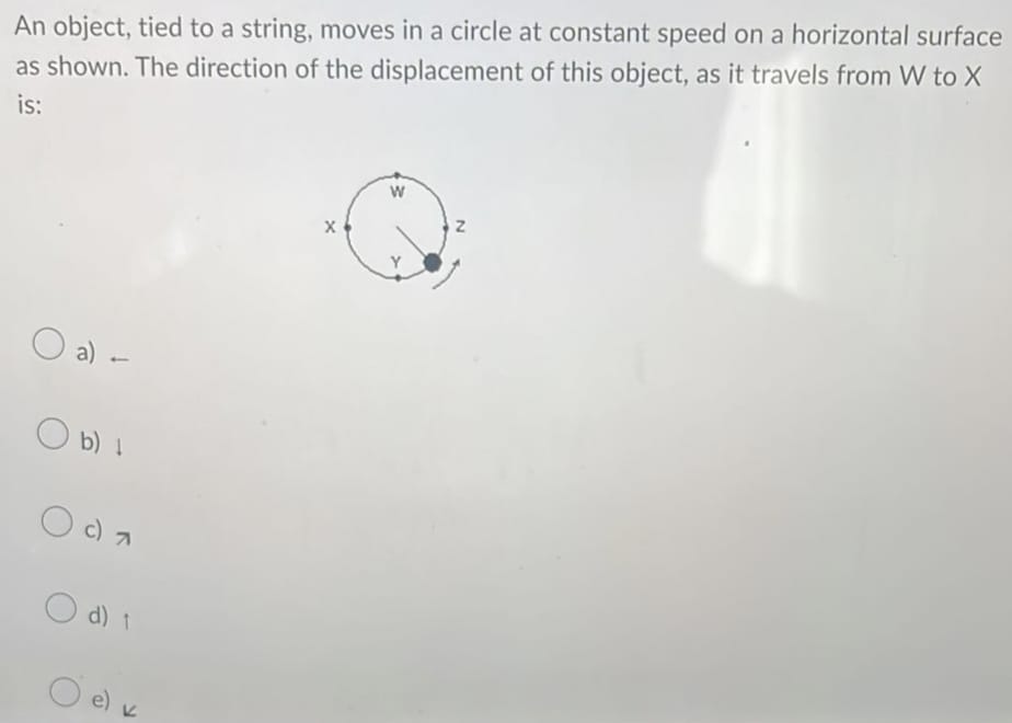 Solved An object, tied to a string, moves in a circle at | Chegg.com