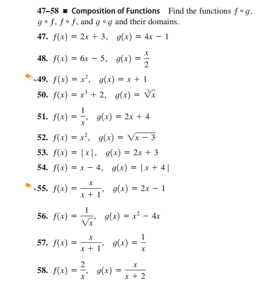 Solved 47–58 — Composition of Functions Find the functions | Chegg.com
