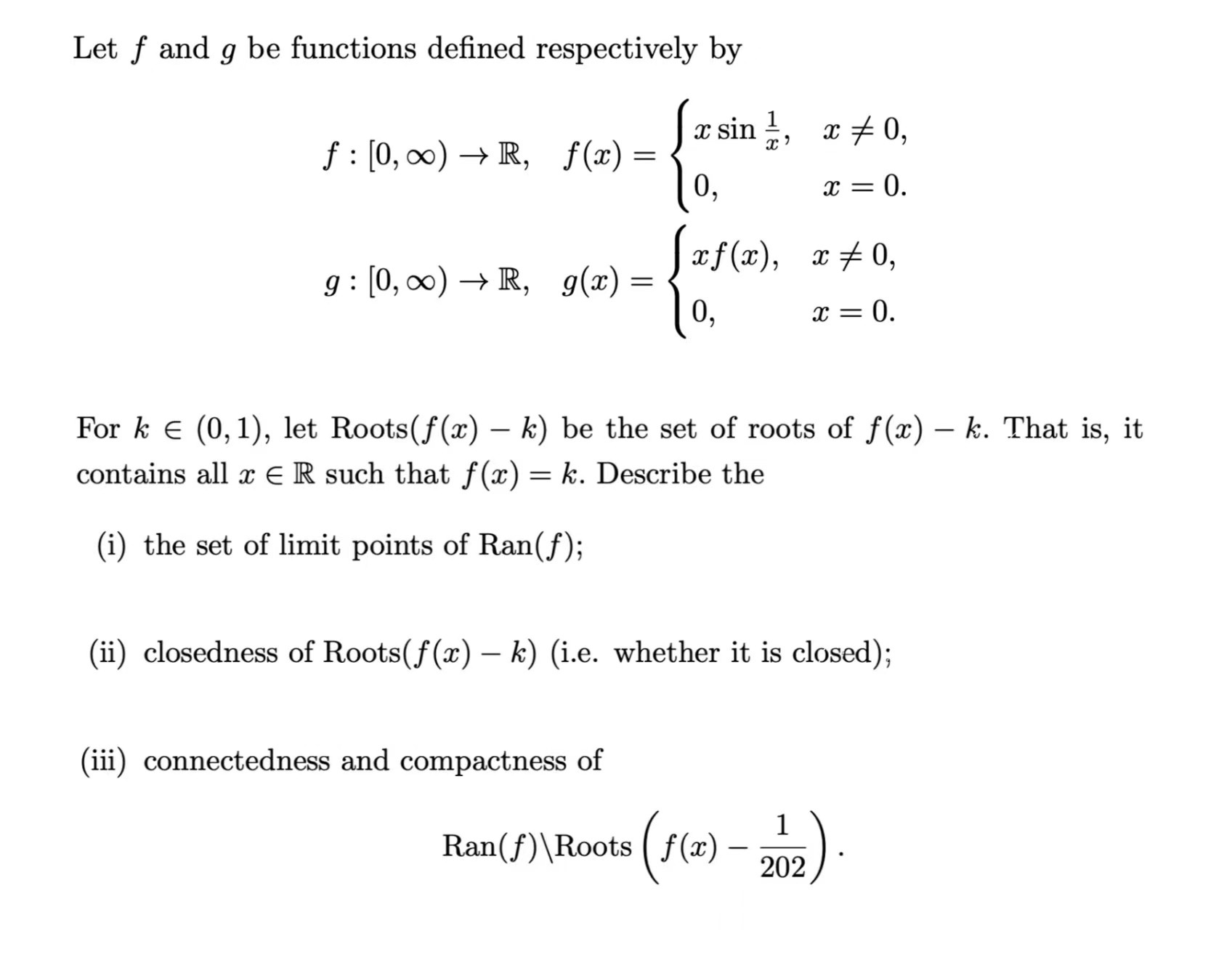 Solved Let f and g be functions defined respectively by | Chegg.com