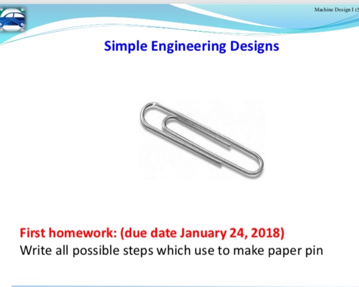Solved Machine Design I (S Simple Engineering Designs First | Chegg.com