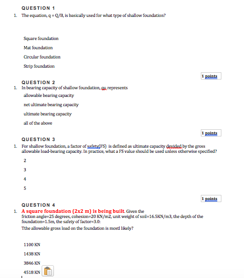 Solved QUESTION 1 1. The equation, q=0/B, is basically used | Chegg.com