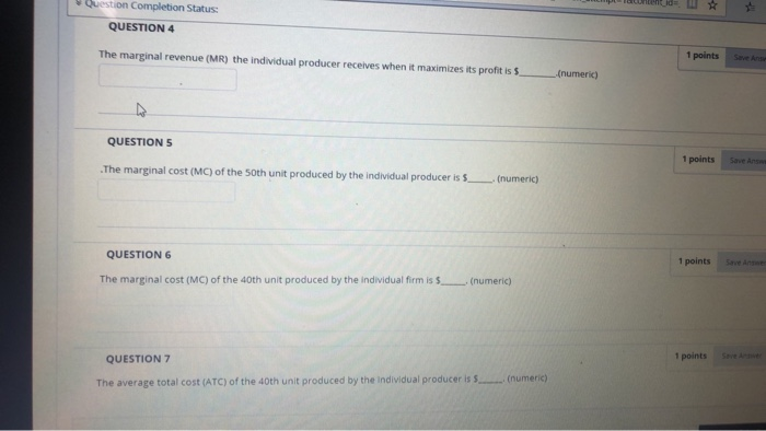 9 qestion Completion Status: QUESTION 4 1 points Save | Chegg.com