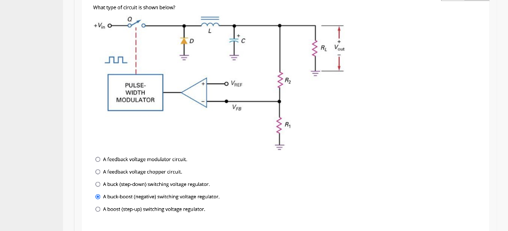 Solved What type of circuit is shown below? +Vino D RL Vour | Chegg.com
