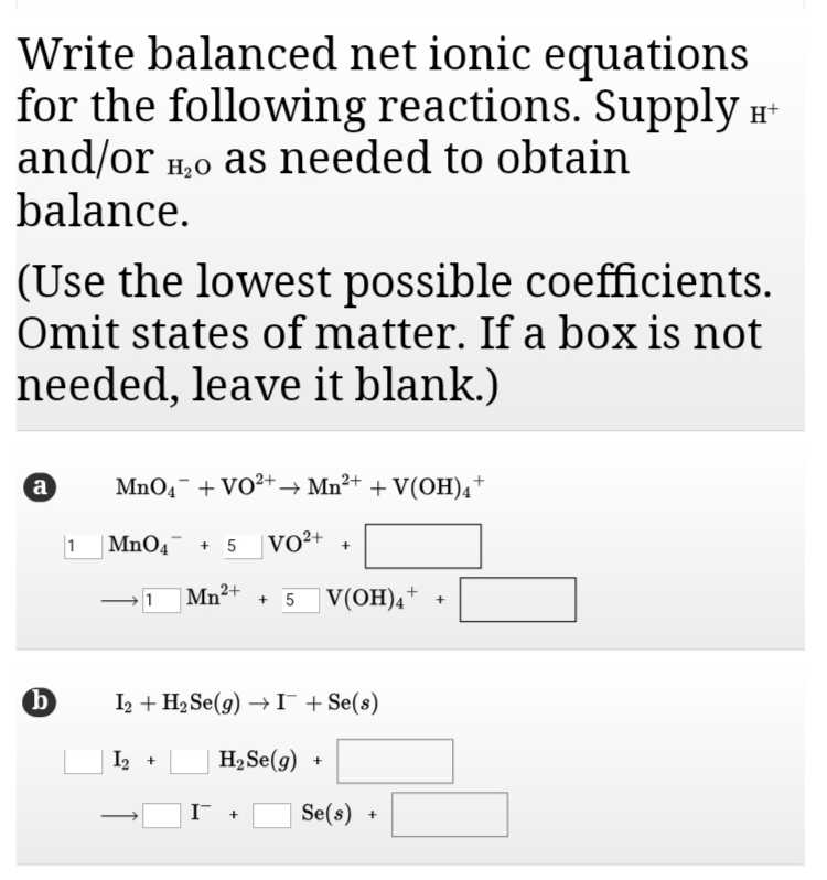 Solved Write balanced net ionic equations for the following | Chegg.com