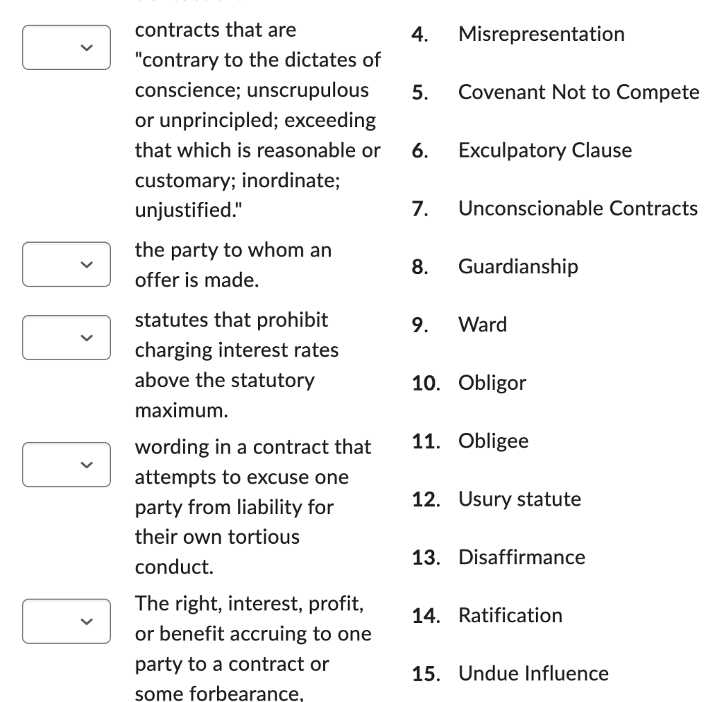 Solved Match the term to the correct definition. misleading | Chegg.com