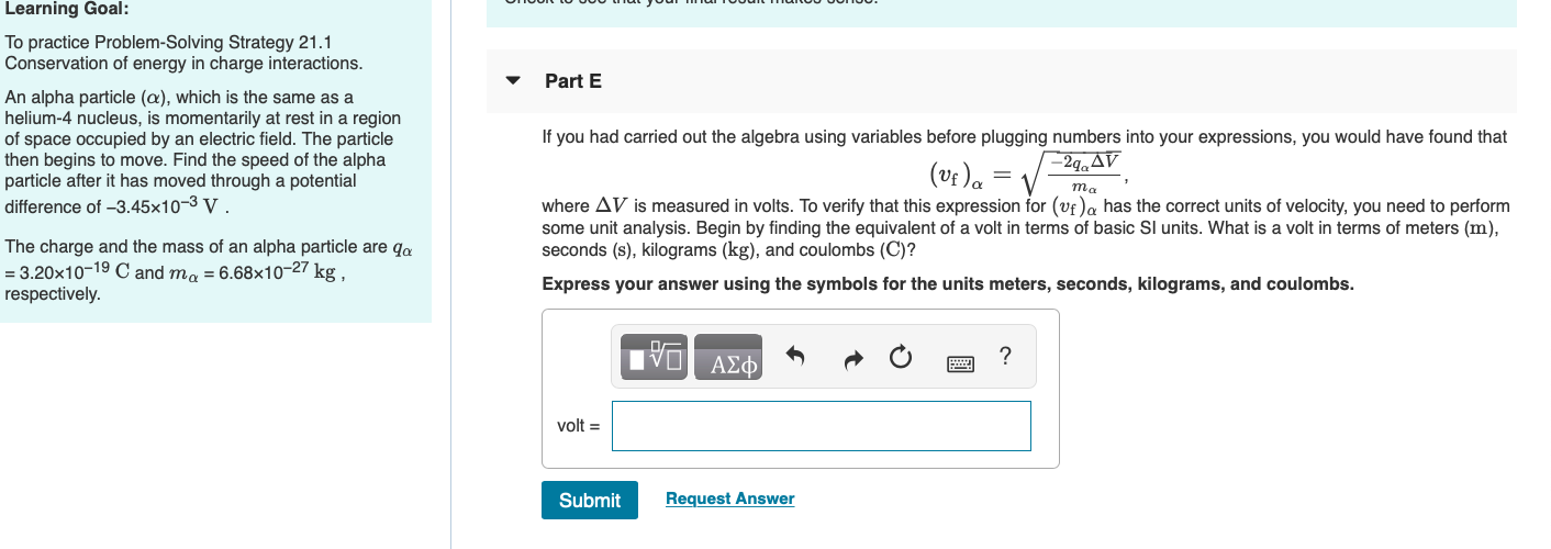 Solved Part E Learning Goal: To practice Problem-Solving | Chegg.com