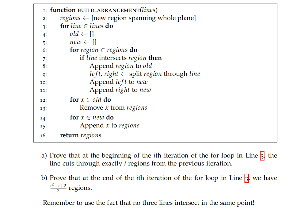 Solved Problem 6. One line divides the plane into two halves | Chegg.com