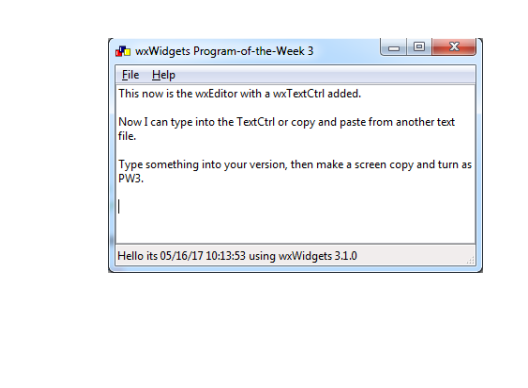 Solved Create the minimal wxWidgets application (as | Chegg.com