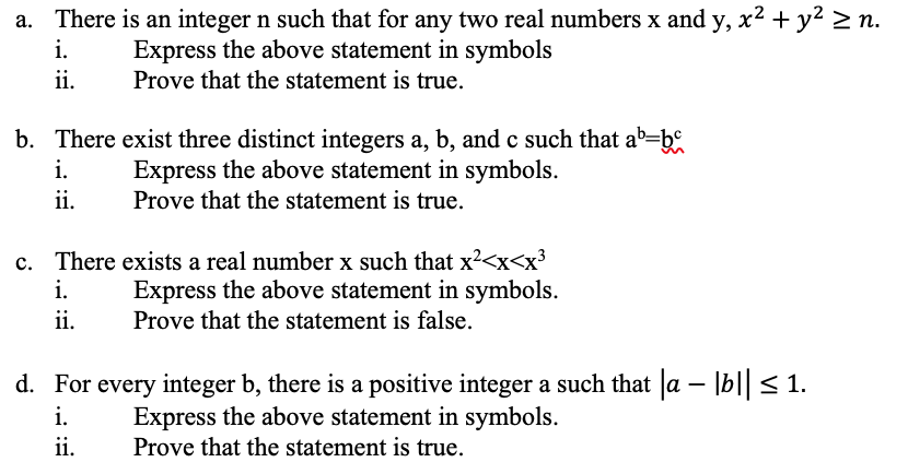 Solved There is an integer n such that for any two real | Chegg.com