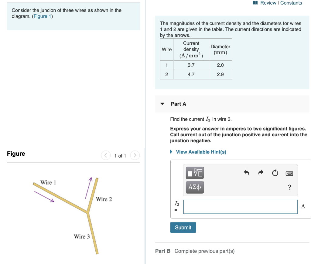 Solved Review | Constants Consider the juncion of three | Chegg.com Solved Review | Constants Consider the juncion of three | Chegg.com