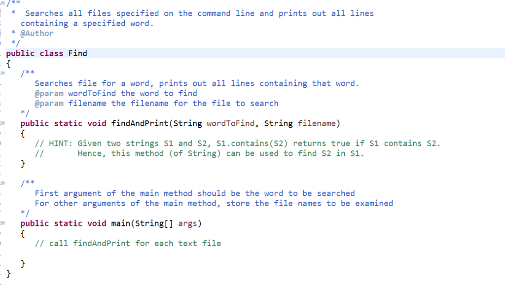 Solved JAVA Write A Program Find That Searches All Files Chegg