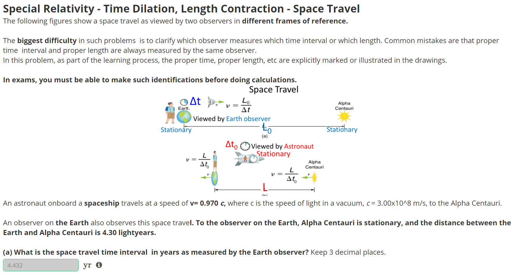 Solved Special Relativity - Time Dilation, Length | Chegg.com