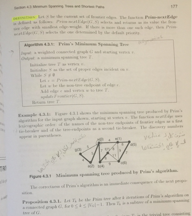 Solved Section 4 3 Minimum Spanning Trees and Shortest Paths | Chegg.com