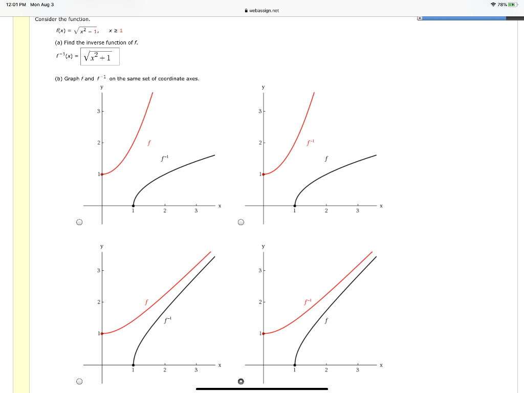 Solved 12-01 FR Mon Aug 3 * * * ] webassign, not Consider | Chegg.com