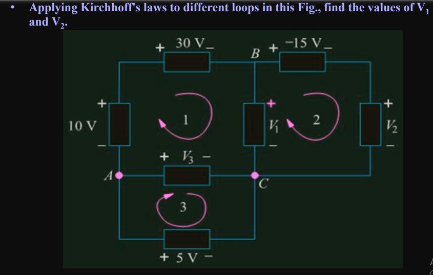 Solved using (KVL) kirchhoffs voltage law ) what the value | Chegg.com