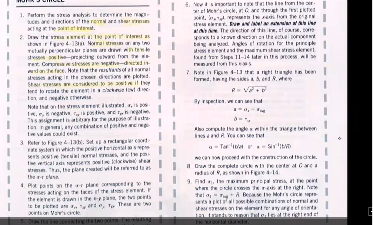 Solved For the sets of given stresses on an element given in | Chegg.com