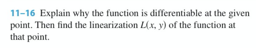 Solved 11-16 Explain why the function is differentiable at | Chegg.com