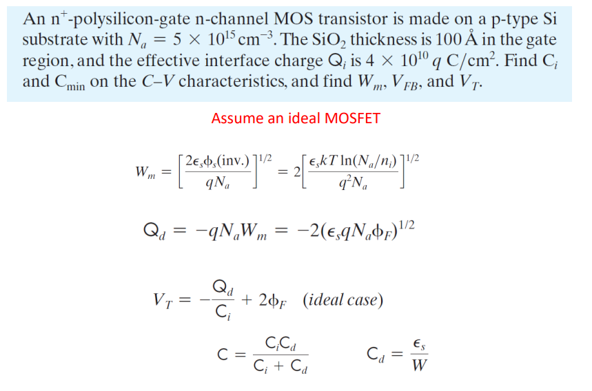 Solved An n -polysilicon-gate n-channel MOS transistor is | Chegg.com
