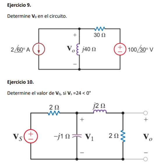 Solved Ejercicio 9. Determine V0 en el circuito. Ejercicio | Chegg.com