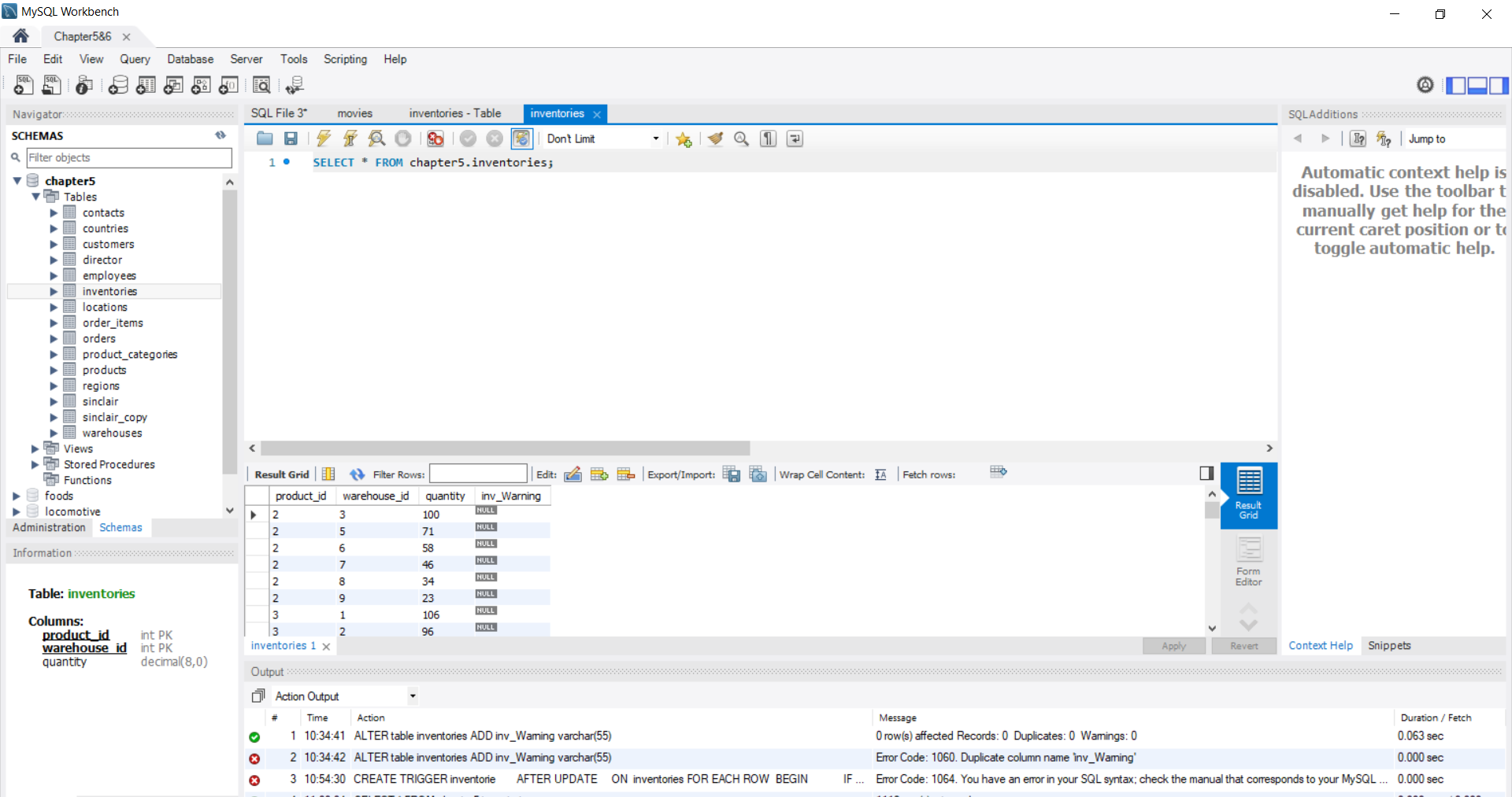 Solved Mysql Project 2 Q2 Create A Trigger 1 Alter Table 0235