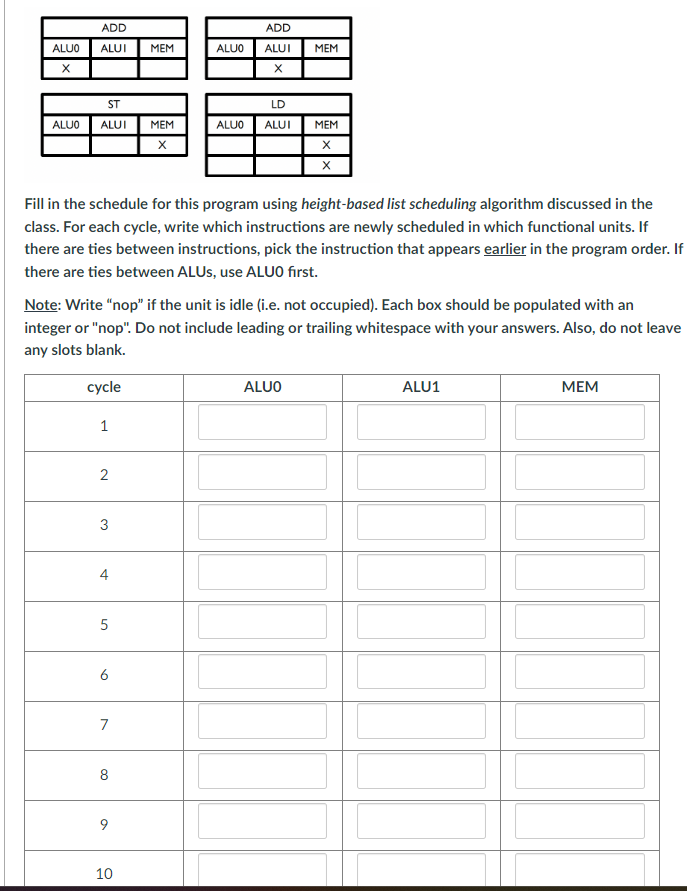 Solved Consider the following piece of code and its DDG. 1: | Chegg.com