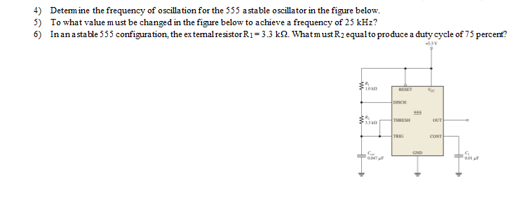 Solved 4) ﻿Determine the frequency of oscillation for the | Chegg.com