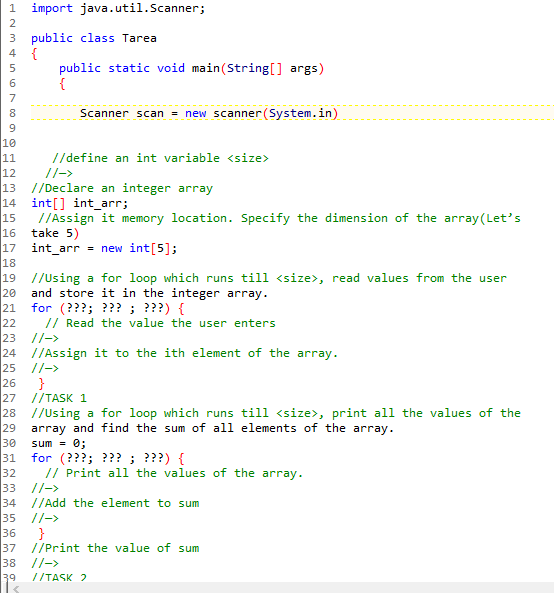 Hamina public 1 import java.util.Scanner; 2 3 public | Chegg.com