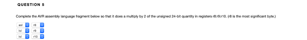 Solved r8 asr r9 Isr Is C r10 asl rol ror r8 and Submit to | Chegg.com