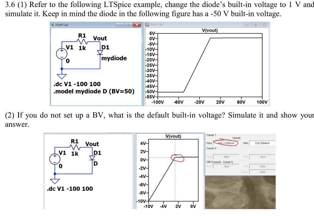 Solved 3.6 (1) Refer to the following LTSpice example, | Chegg.com