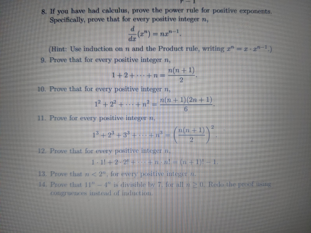 Solved 8. If you have had calculus, prove the power rule for | Chegg.com