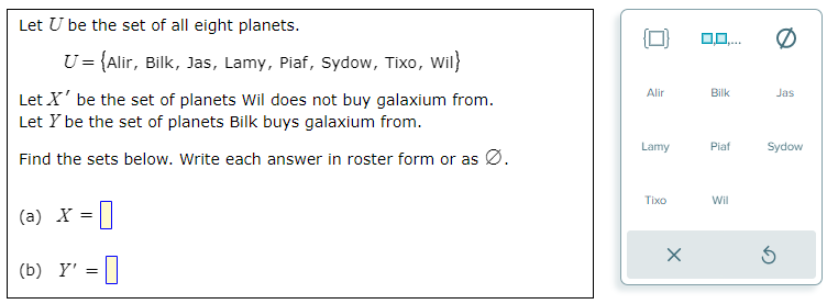 Solved The table lists eight planets that produce galaxium. | Chegg.com