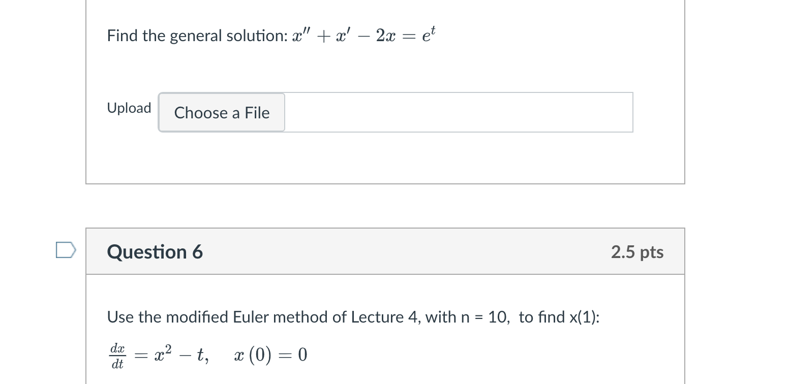 Solved Question #5: Find the general solution: | Chegg.com