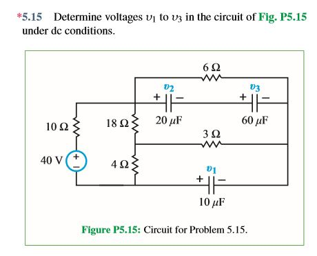 Solved *5.15 Determine voltages vi to v3 in the circuit of | Chegg.com