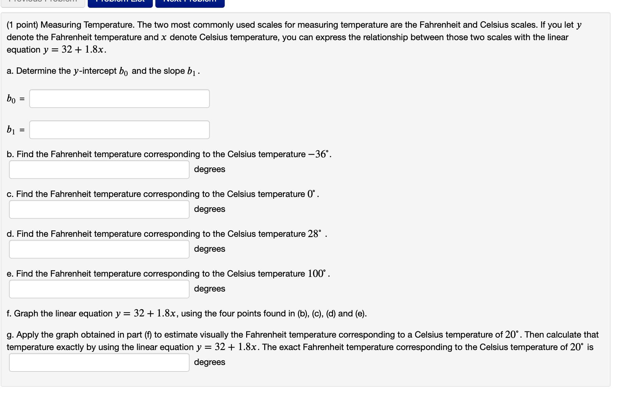 Solved (1 point) Measuring Temperature. The two most | Chegg.com