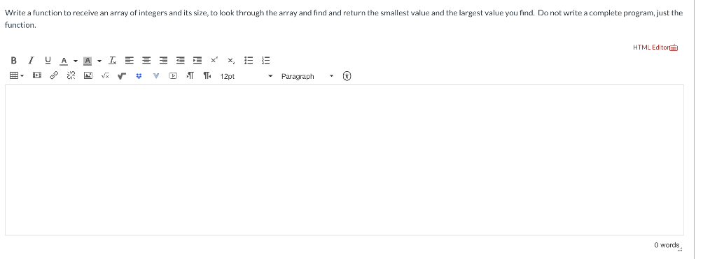 Solved Write a function to receive an array of integers and | Chegg.com